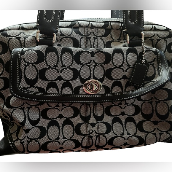Coach | Bags | Coach Hampton Signature Black Business Bag F3978 | Poshmark